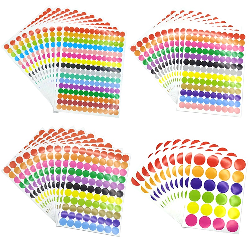 Round Spot Circles Sealing Stiker 6mm 8mm 10mm 20mm Paper Labels ...