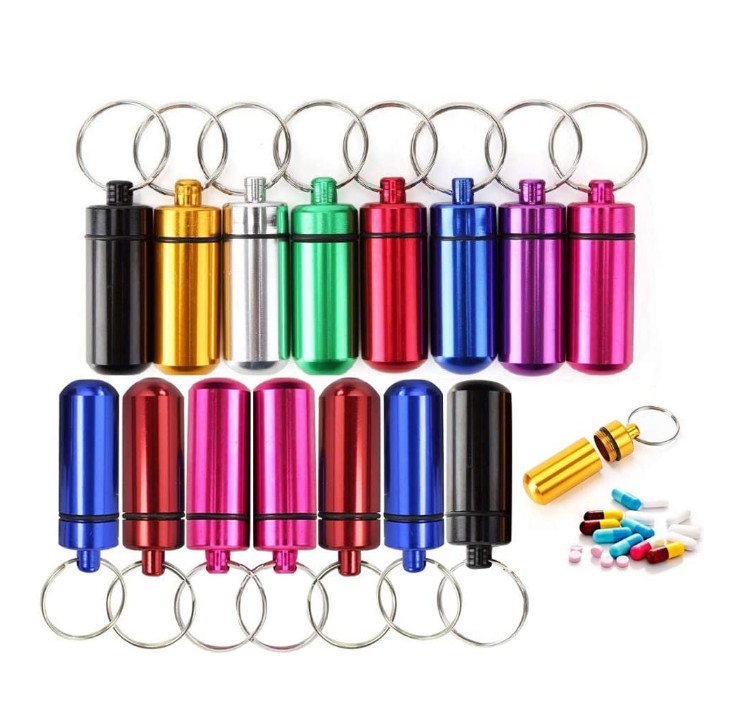 Aluminum Metal Pill Box Case Organizer /Portable Waterproof Pill Box ...
