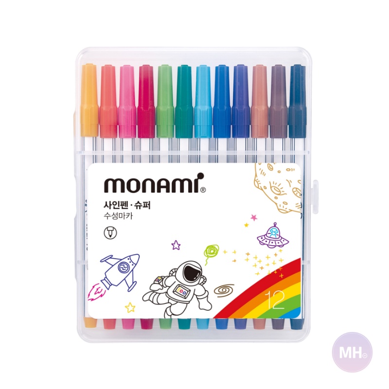 Monami Sign Pen Super 12 Color Set | Shopee Singapore