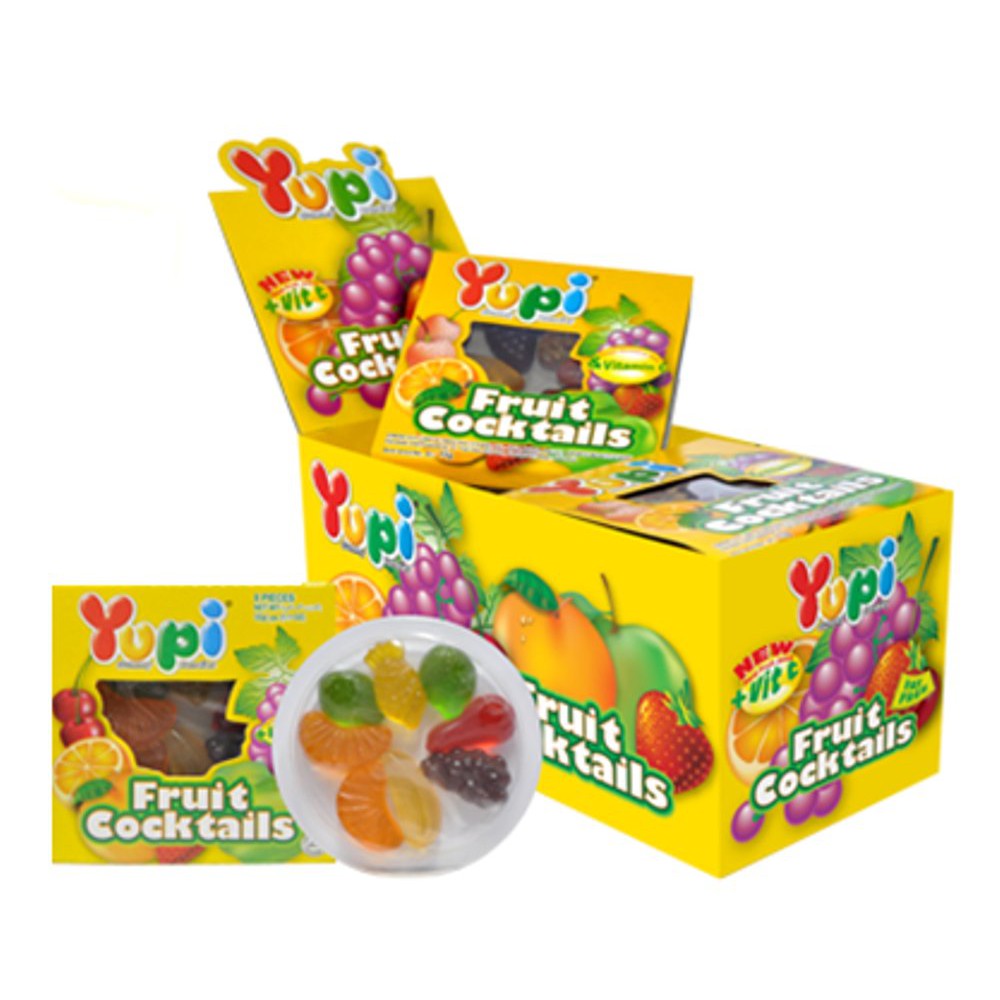 12 Pcs Yupi Fruit Cocktails Gummy HALAL 15g Each | Shopee Singapore
