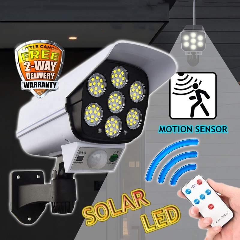Camouflage Surveillance Cameras LED Light Solar Motion Sensor Light ...