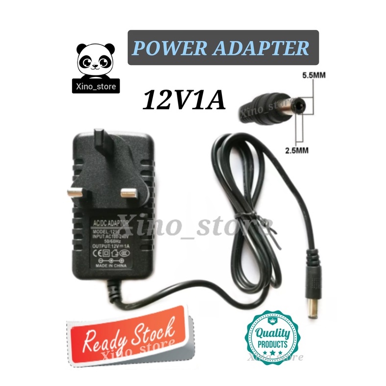 12v 1a AC to DC Power Supply Adapter 12v1a AC/DC ADAPTER SWITCHING POWER SUPPLY 5.5MM x 2.5MM ...