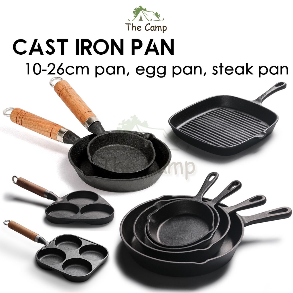Cast Iron Skillet Grill Pan Frying Egg Pan Non Stick Square Steak Pan ...