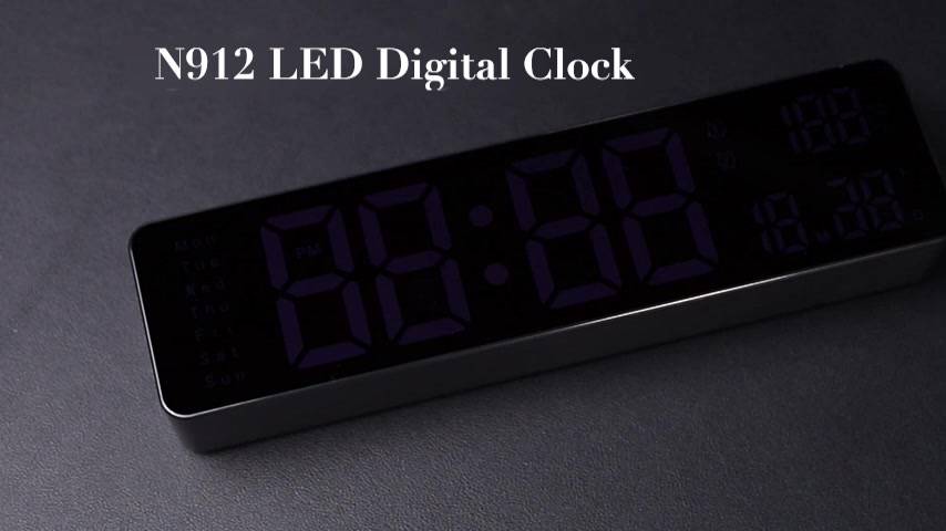 【SG Stock】Digital Wall Clock Large Display with Time Date Temperature ...