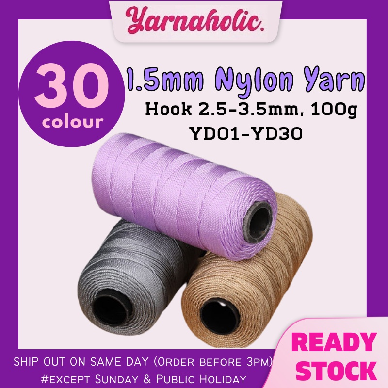 YD01-30 Benang Nylon Benang Kait Beg / Nylon Thread net 100g/Yarn/benang kait | Shopee Singapore