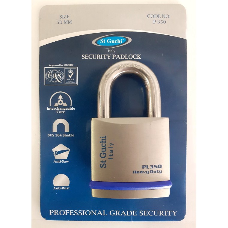 ST GUCHI 50mm Anti Rust Heavy Duty Padlock (PL350) | Shopee Singapore