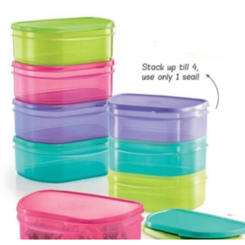 Tupperware Fridge Half Stack Set 650ml 4pcs | Shopee Singapore