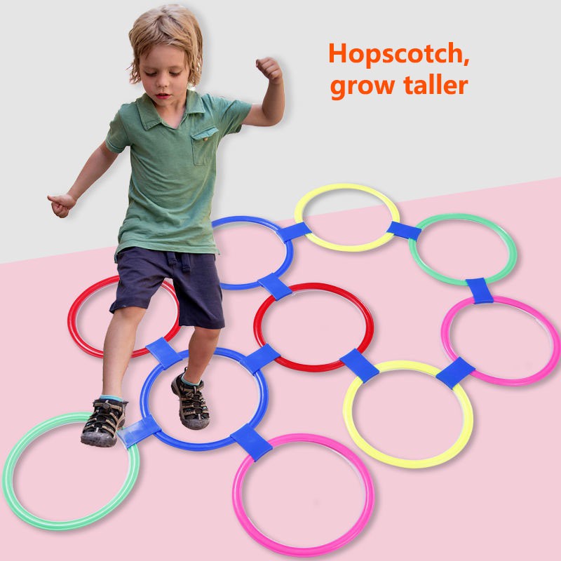 5pcs/10pcs Kids Hopscotch Jump to the Grid Outdoor Play Training Toys ...