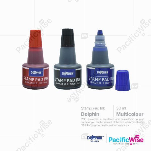 Dolphin Stamp Pad Refill Ink/Stamp Ink/Dakwat 30ml (1's/Box) - 1Box | Shopee Singapore