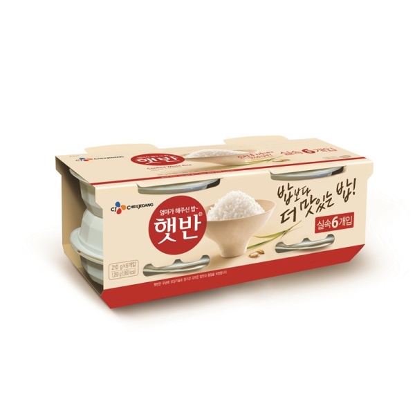 [CJ] Hetbahn Cooked White Rice 210gx6 CJ 햇반 실속형 210gx6 | Shopee Singapore