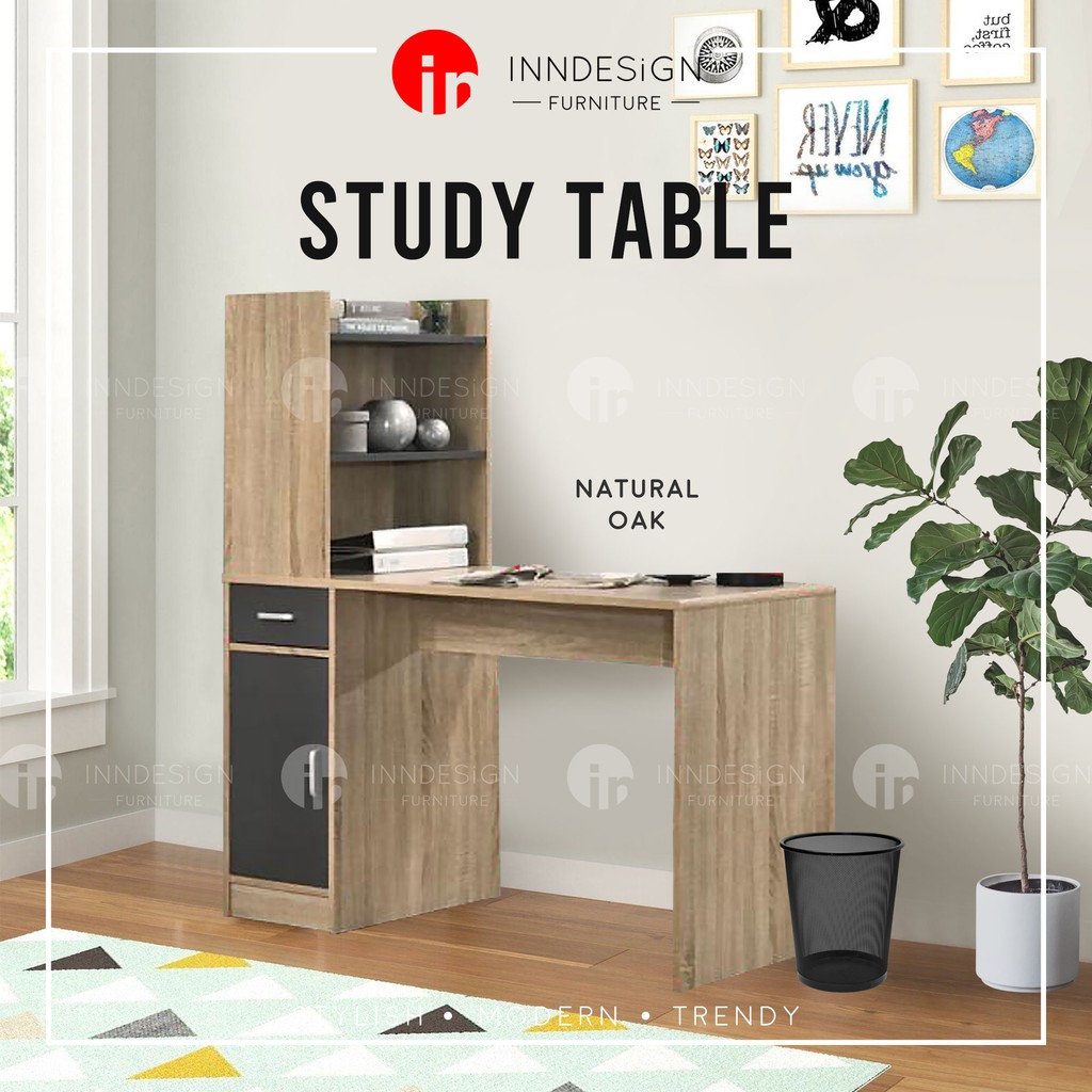 [LOCAL SELLER] [READY STOCK] L SHAPE 4FT STUDY TABLE DRAWER (FREE ...