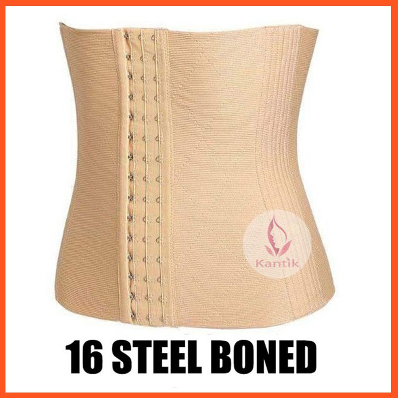 Corset Bengkung ala sajat Gold 16 tulang Waist trainer slimming belt ...