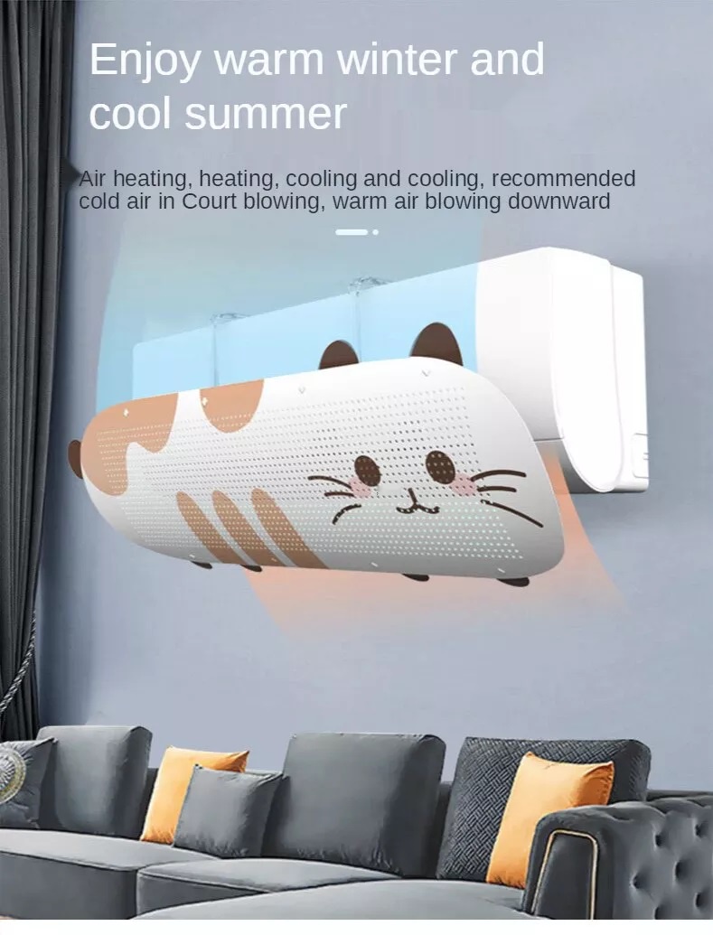 Aircon Deflector Wind Spread Air Conditioner Windshield Deflactor Cover ...