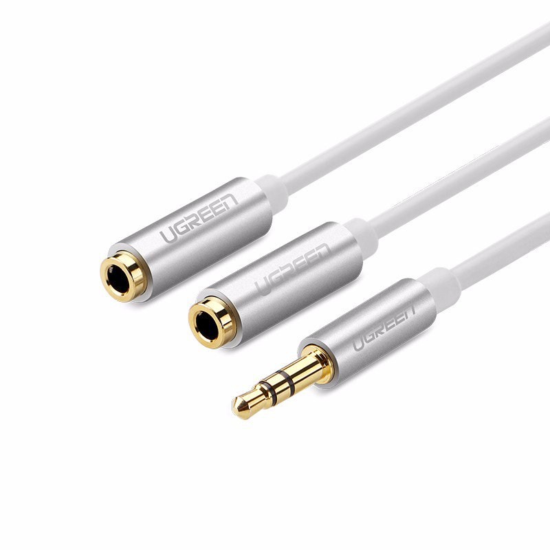 UGREEN AUDIO SPLITTER 3.5MM 1 MALE TO 2 FEMALE 20CM | Shopee Singapore