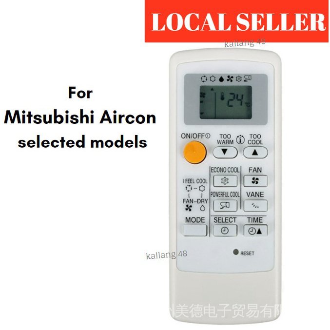 [SG In-Stock] Mitsubishi Aircon Replacement Remote MP04A MP04B MP07A MH08B MP2B Air Conditioning ...
