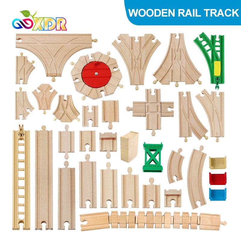 Thomas Children Wooden Train Rail Track Toy Kids DIY Beech Track ...