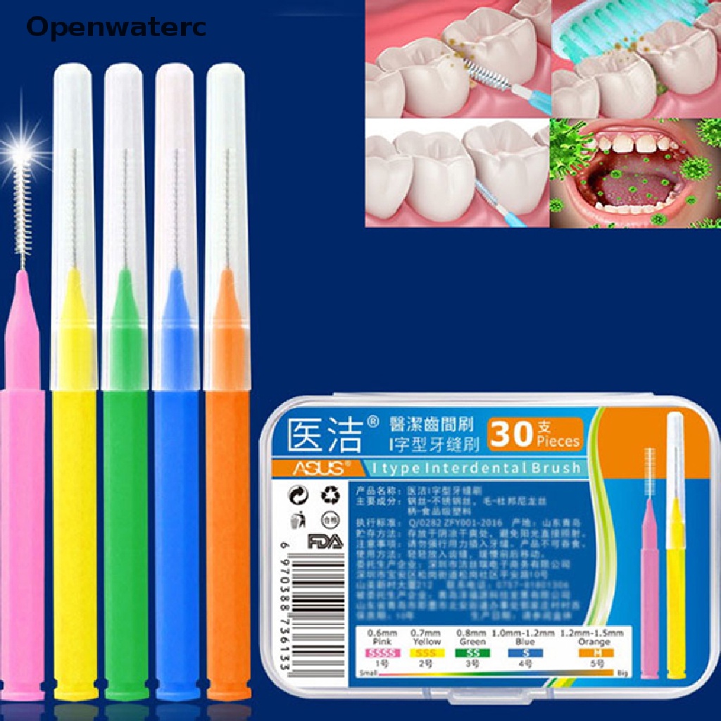 Openwaterc 30pcs/lot Interdental Brush Dental Floss Teeth Oral Clean ...