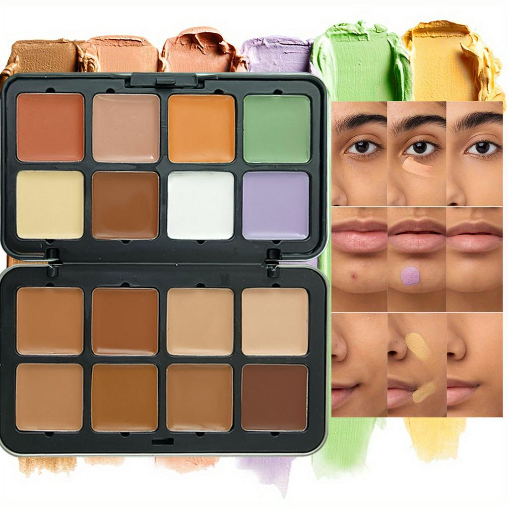 16 Colors Concealer Palette Spots Acne Marks Dark Circles Tear Trough ...