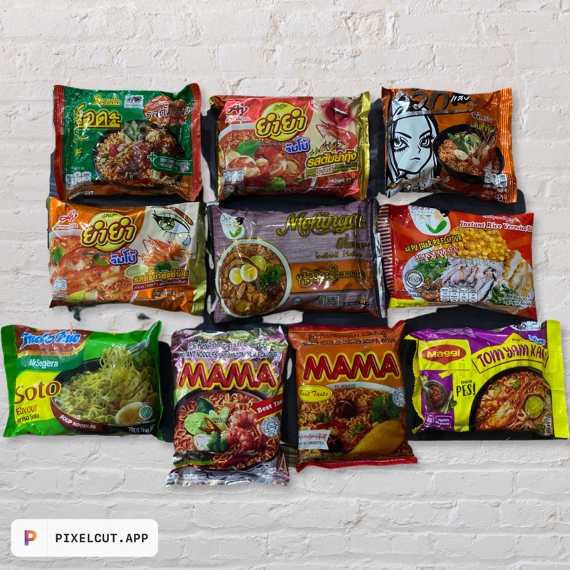 Multi-Flavor Instant Noodles 多种口味泰国 (SERDA,MOHINGAR,INDOMIE,MAGGI,MAMA ...