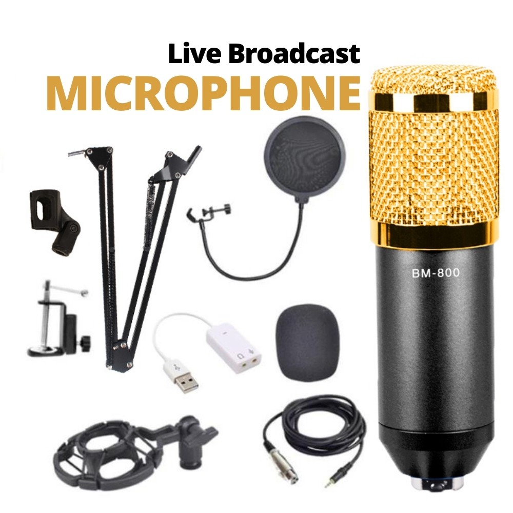 【SG】Professional Condenser Microphone Mic with Arm Stand BM800 for ...