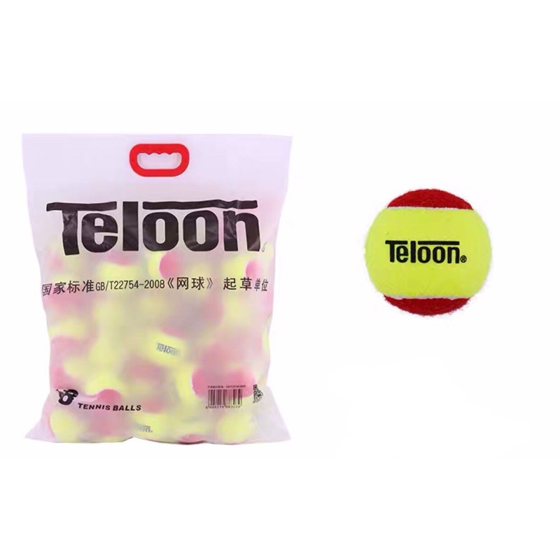 Teloon Red Tennis Ball Stage 3 Kids Juniors (75MM) ITF Approved /12 ...
