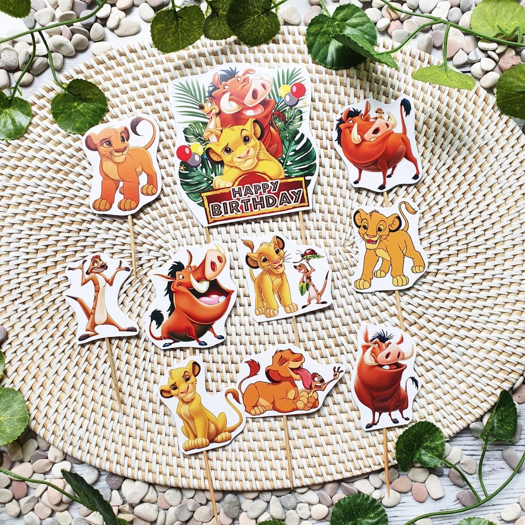 Simba Timon Pumba Lion King Cake Topper (10pcs) | Shopee Singapore