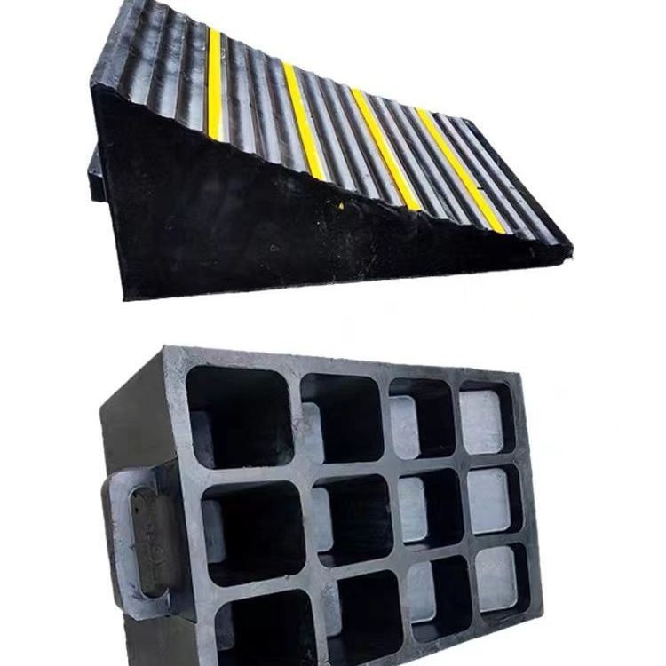 Triangle Wood Car Rubber Retainer Size Truck Tire Portable Ramp Mat ...