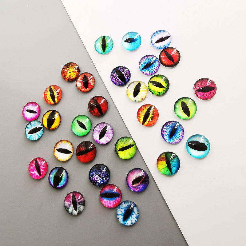 glass eyes cabochons Round 6MM-30MM Round Dome Dragon Eye Dragon Cat ...