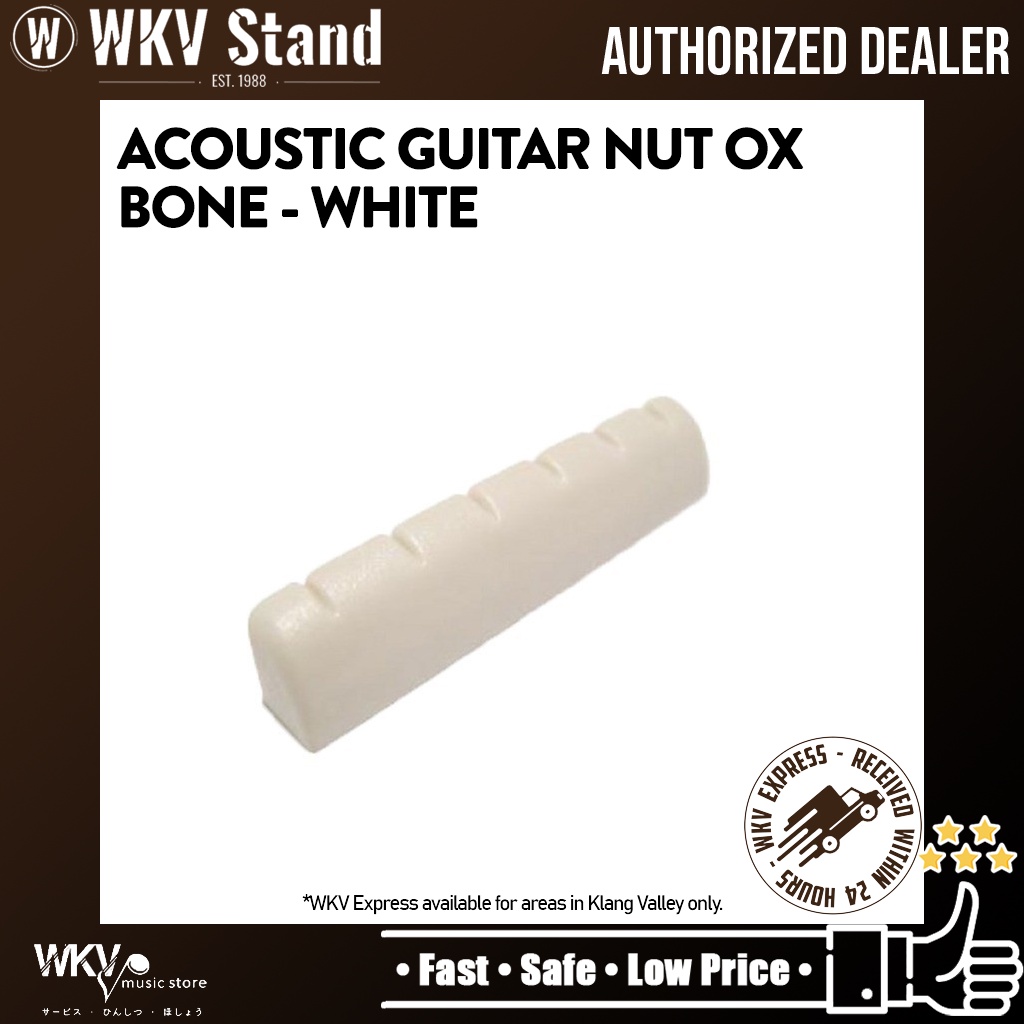 6 Strings Acoustic Guitar Nut OX Bone (White) | Shopee Singapore