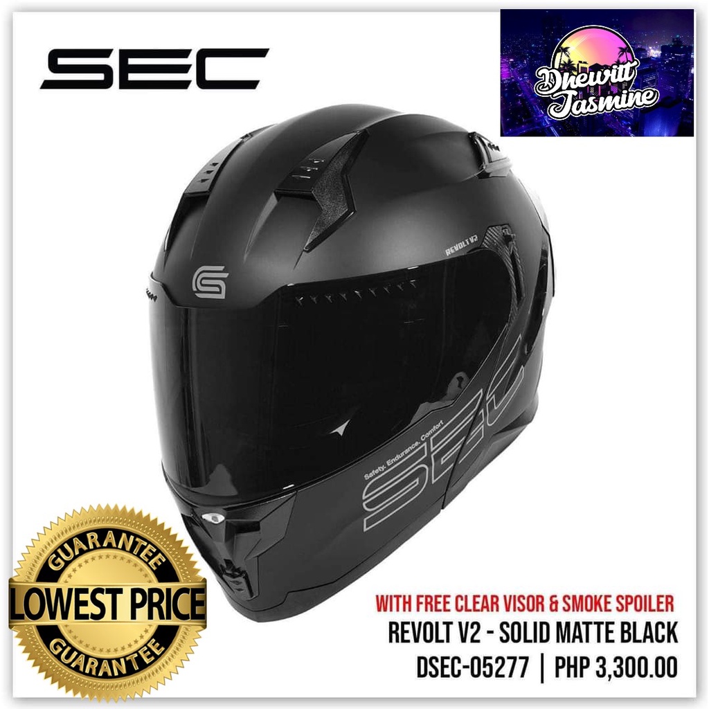 Sec brand revolt v2 (modular helmet) | Shopee Singapore