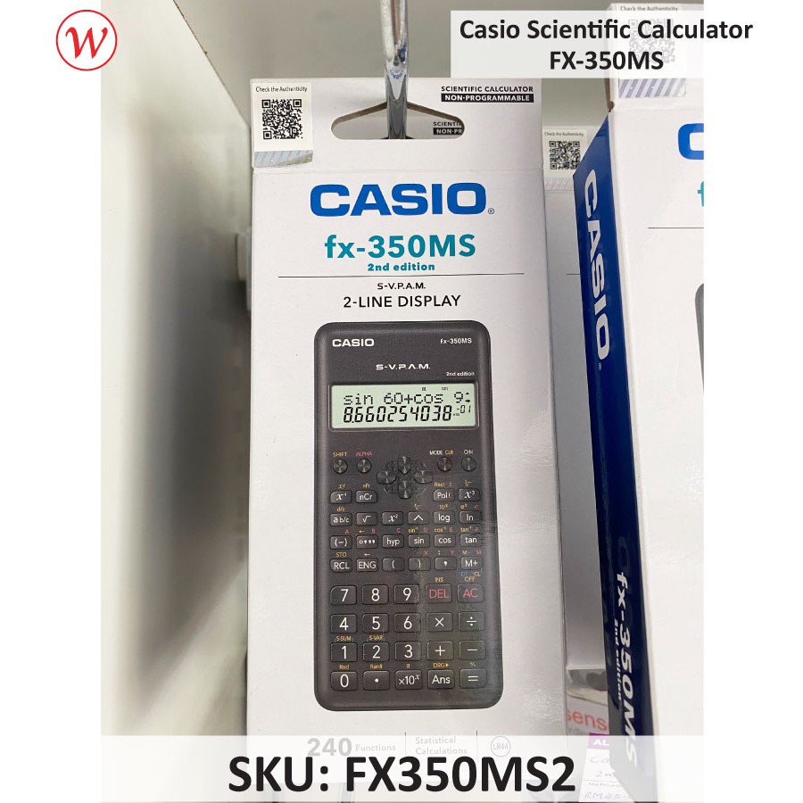 Casio Scientific Calculator - 2nd Edition (Non-programmable) | FX350MS ...