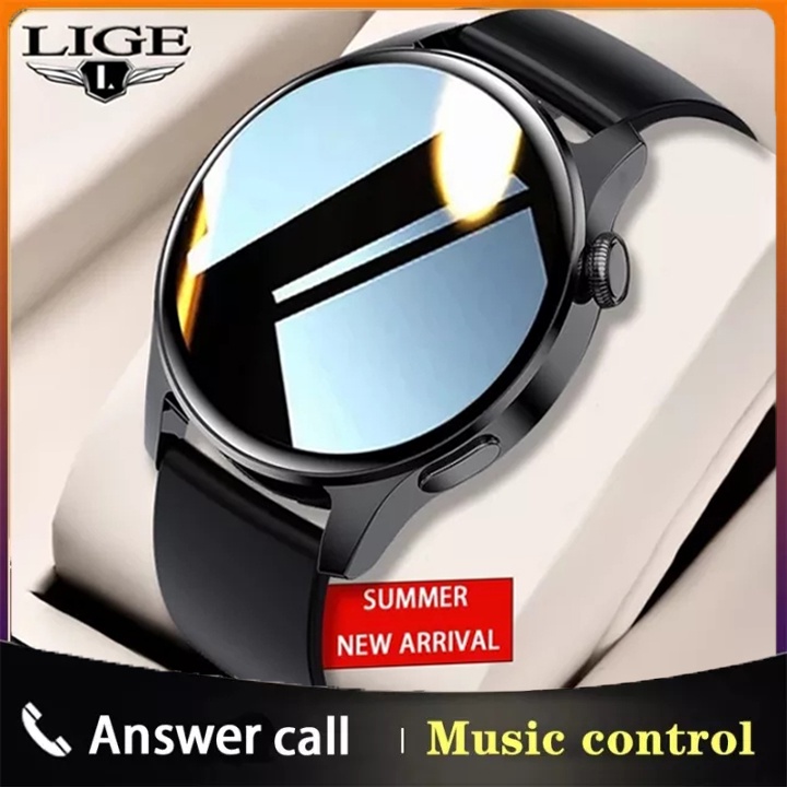 LIGE Smart Watch For Men New Fashion Full Touch Screen Sports Fitness ...