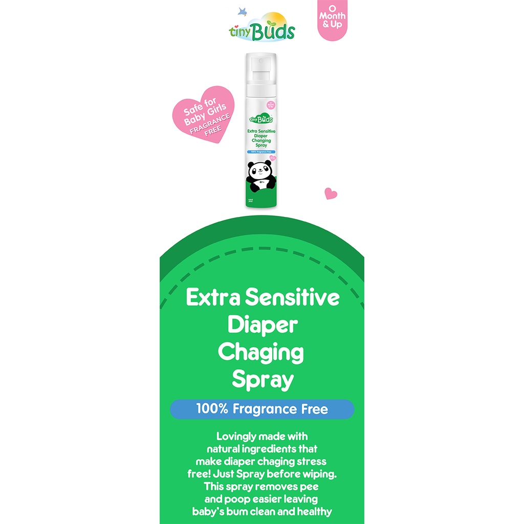 Tiny Buds Quick & Easy Natural Diaper Changing Spray (120ml) | Shopee ...