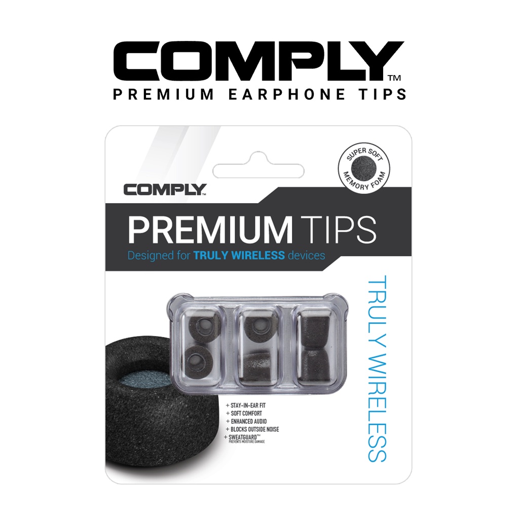 Comply SmartCore Truly Wireless Premium Memory Foam Tips (3 Pairs ...