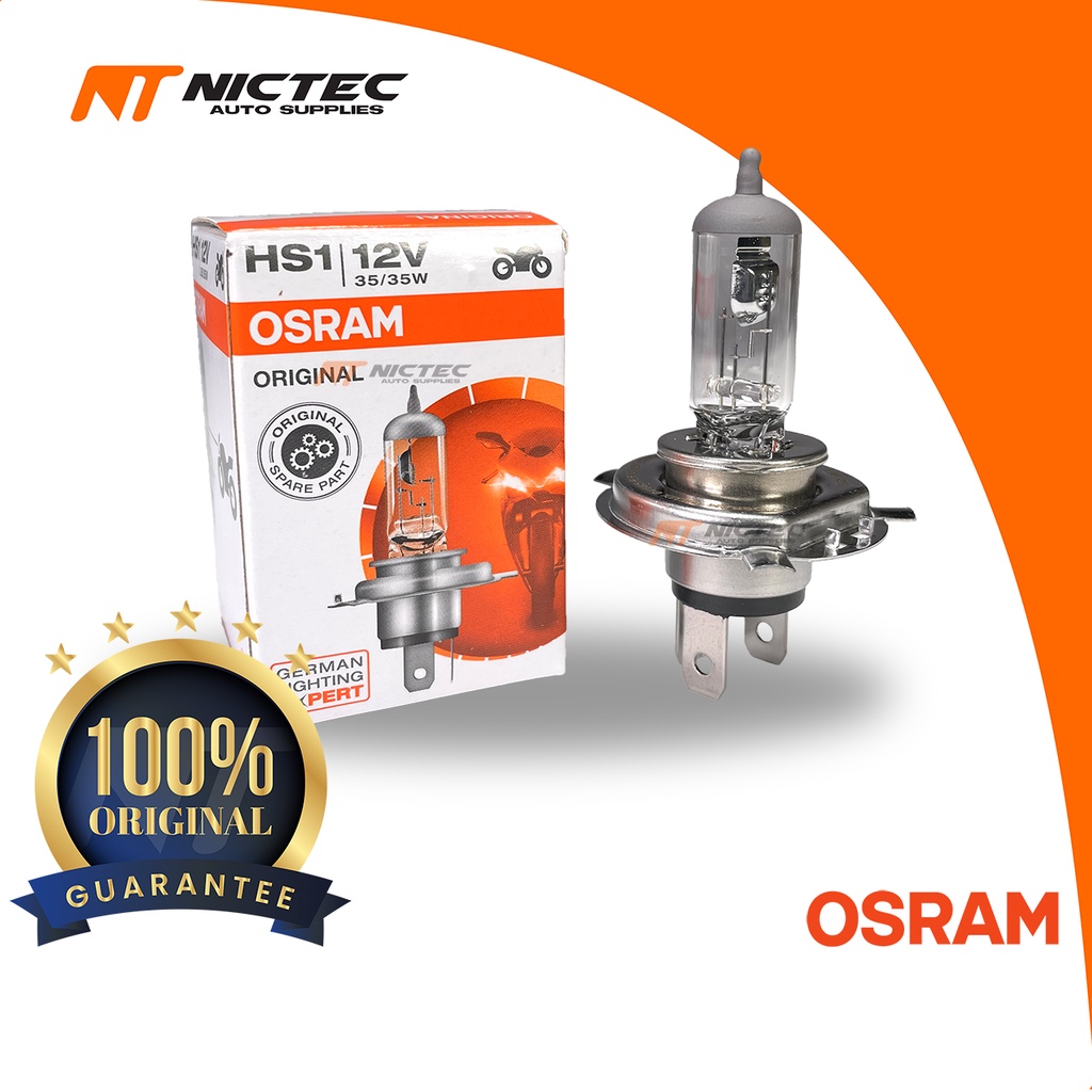 OSRAM HALOGEN MOTORCYCLE LIGHT BULB MENTOL HS1 12V #64185# 35W 100% ...