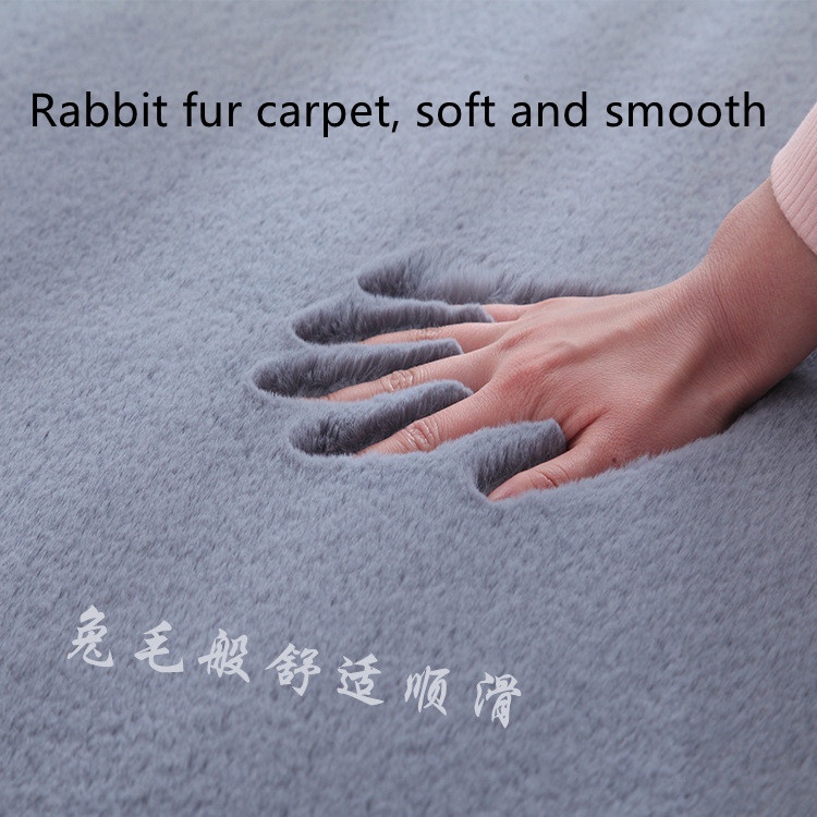 ins Imitation Rabbit Fur Carpet Living Room Bedroom Bedside Full Cover ...