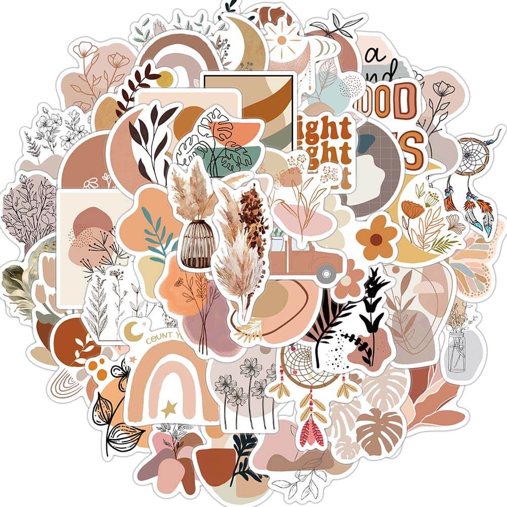 [large sticker]50Pcs Boho Bohemia Stickers Anime Stickers for Laptop ...