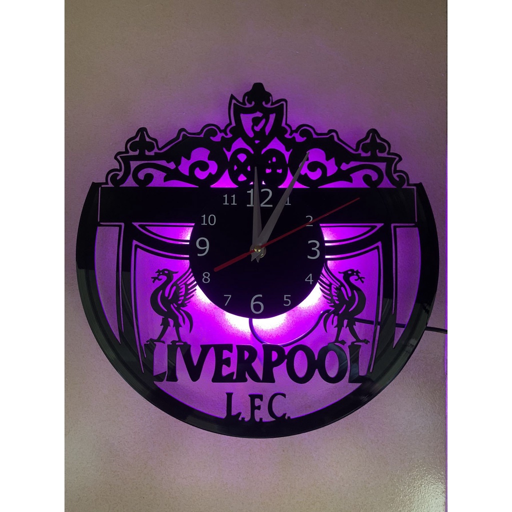 Creative 3D Vinyl Clock Liverpool Football Team Game Vinyl Record Wall ...