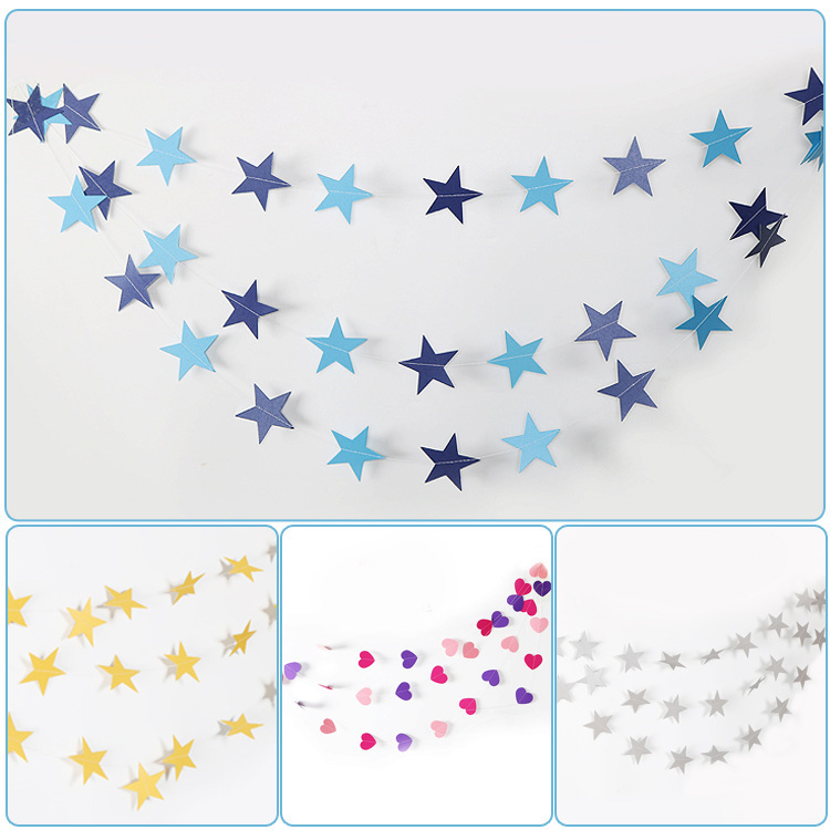 4M Party Paper Banner Glitter Stars Garland Banner Birthday Wedding ...