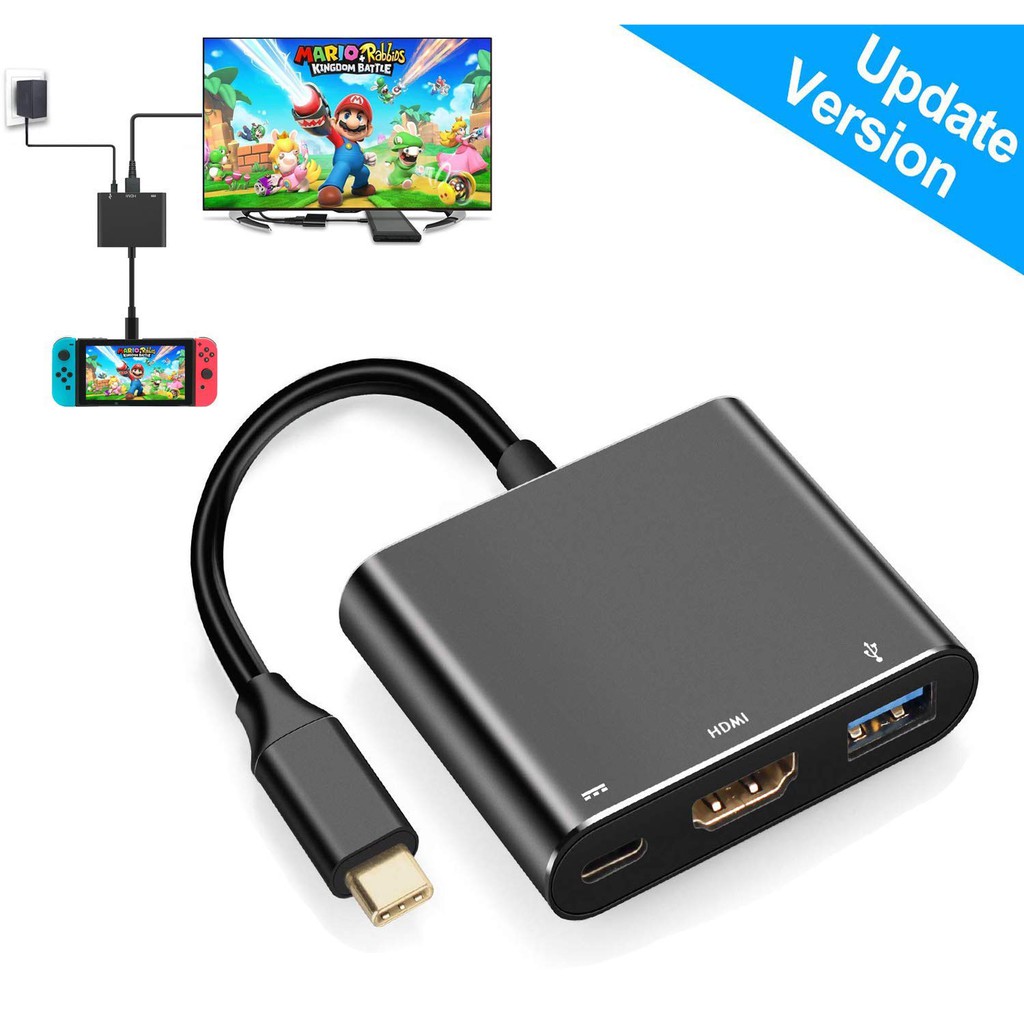 HDMI Type C Hub Adapter for Nintendo Switch HDMI Converter Dock Cable ...