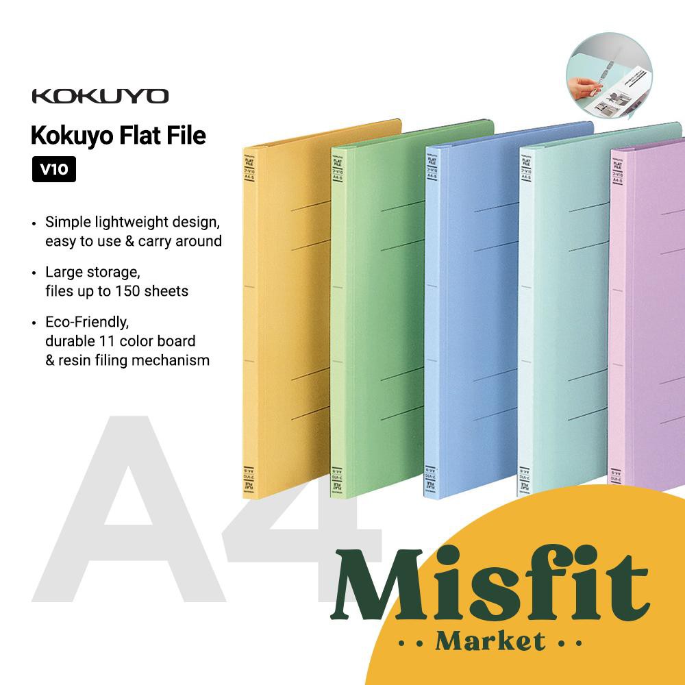 Kokuyo FU-V10 Flat File A4 Binder Document Folder Document Paper Folder 2 Holes | Shopee Singapore
