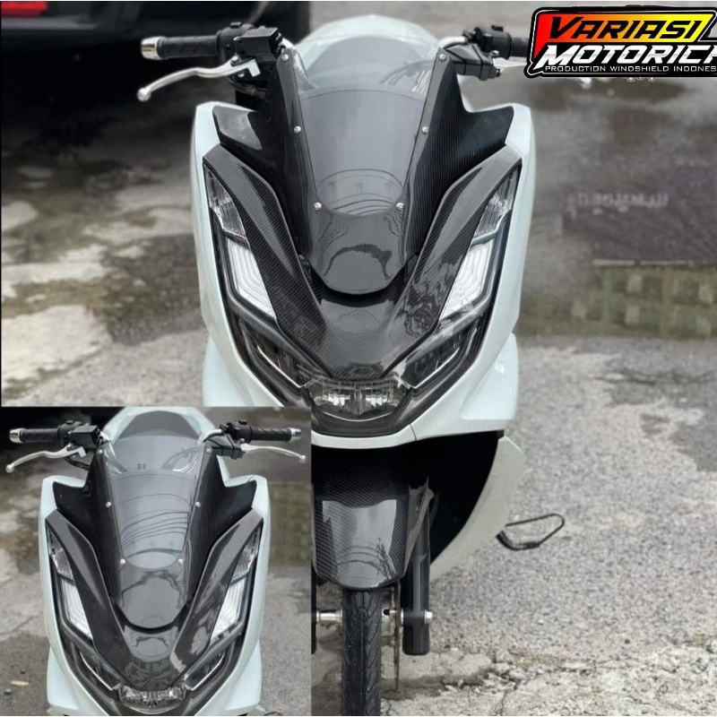 Visor PCX 160 windshield PCX 160 twotone (INCLUD Bolt Variation And ...