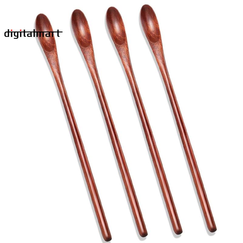 Wood Iced Tea Spoons Small Stirring Spoon Long Handle Cocktail Spoons ...