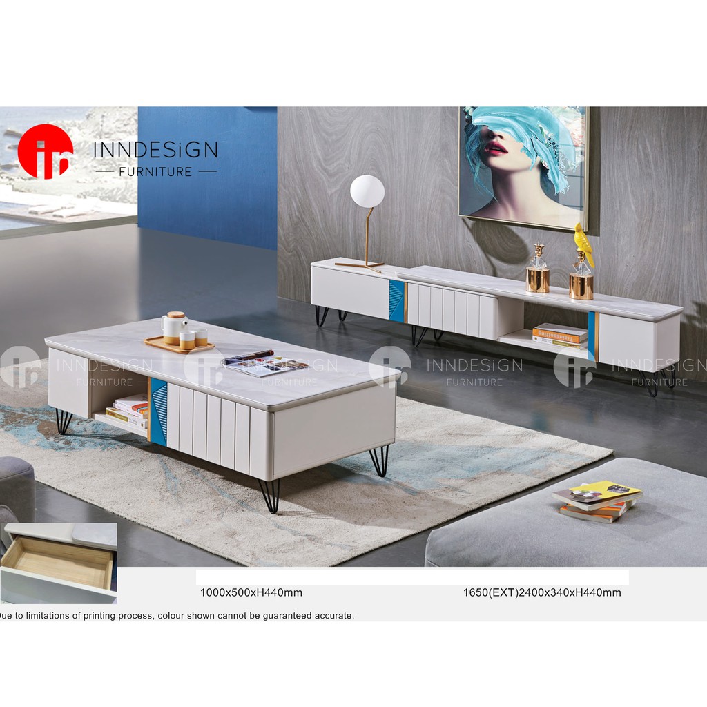 [Clearance Item Promotion] KEVIN EXTENDABLE TV CONSOLE / COFFEE TABLE ...