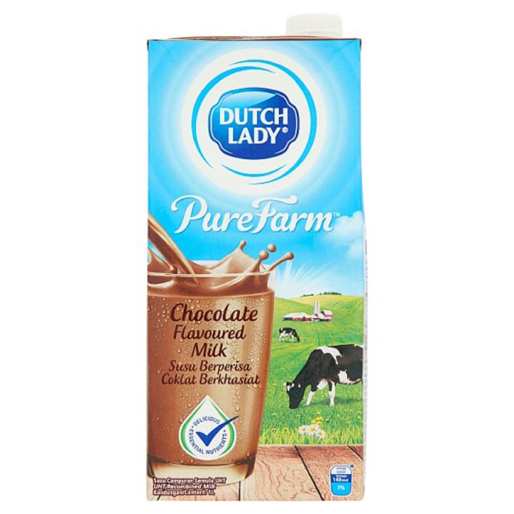 Dutch Lady PureFarm Chocolate UHT Milk 1L | Shopee Singapore
