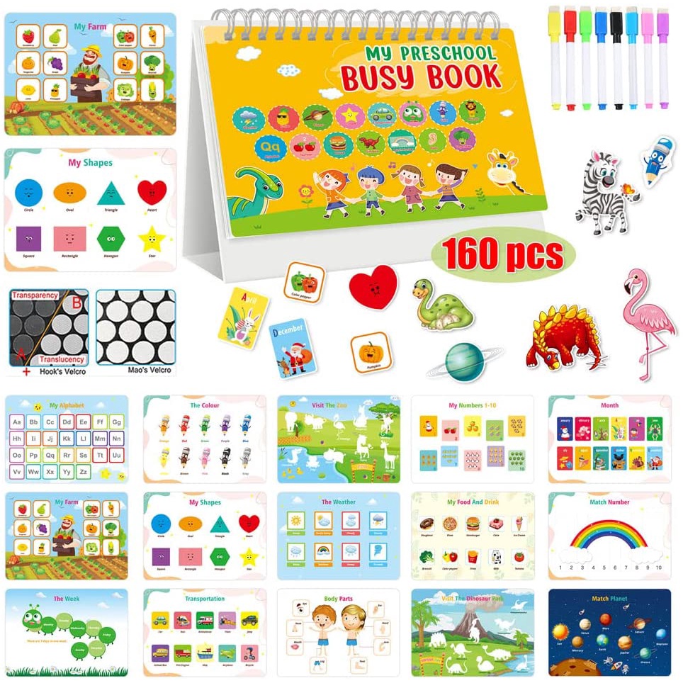 SG LOCAL STOCK ⌁ Preschool Busy Interactive Reusable Book Toddler ...
