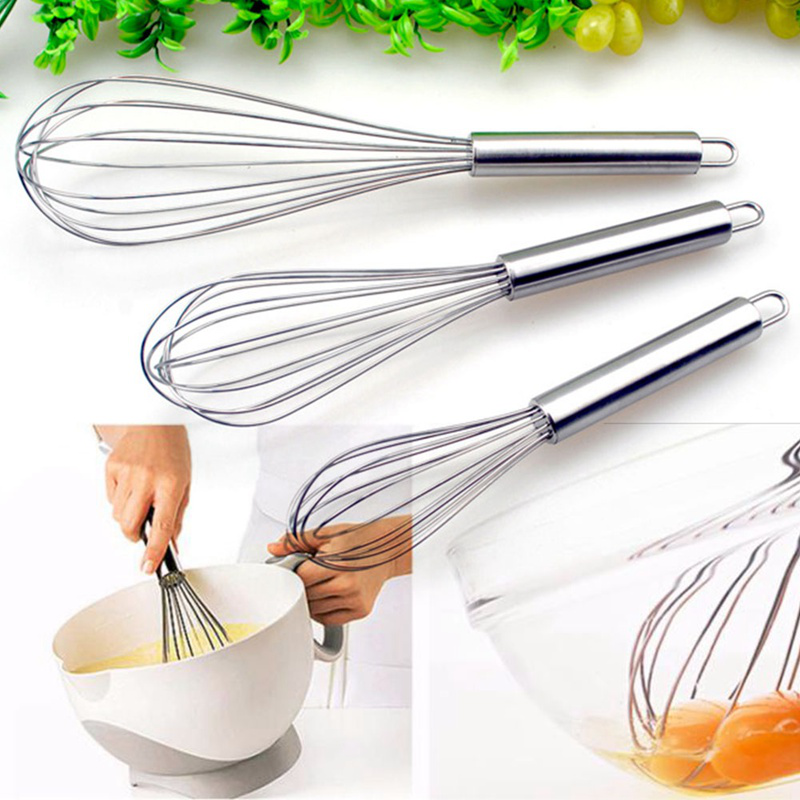 Egg whisk useful stainless steel whisk kitchen bake supplies egg beater ...