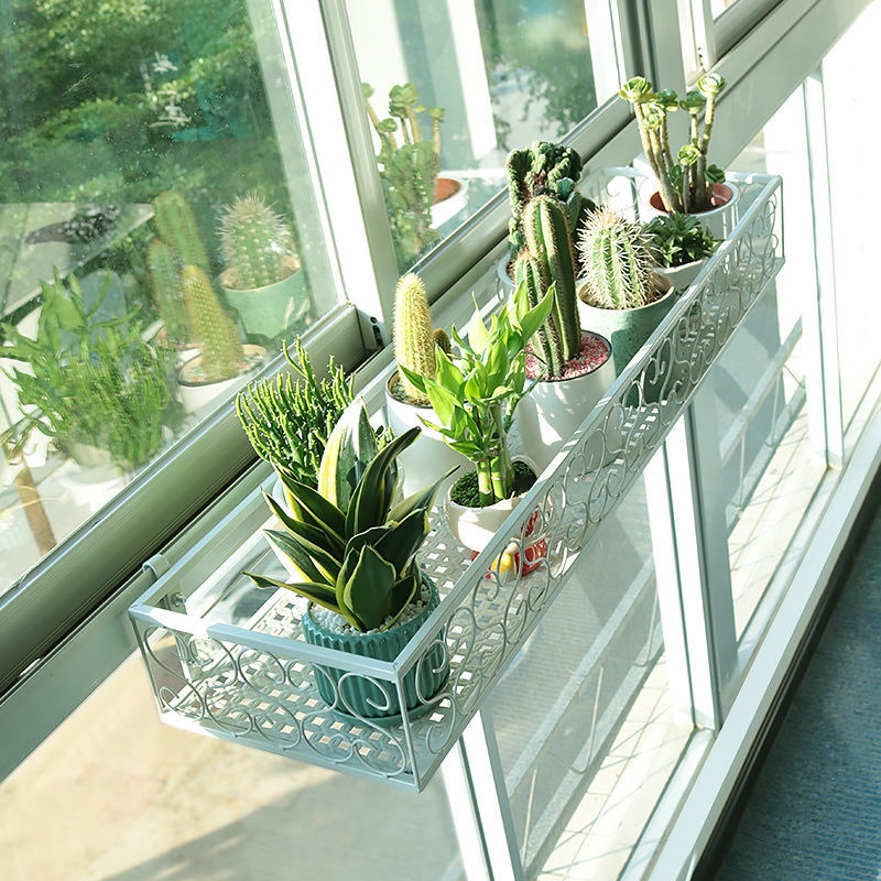 Window Sill Rack Window Edge Hanging Flower Rack Succulent Jardiniere ...