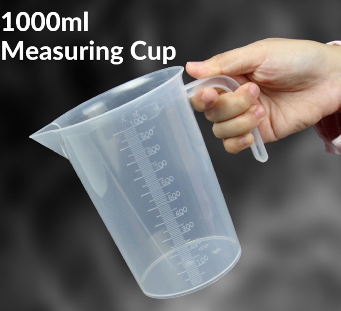 500ml 1Litres Kitchen Transparent Handle Measuring Cylinder Baking ...