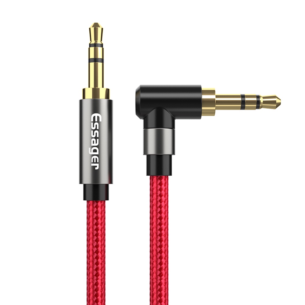 Essager AUX 90° Vertical Cable Jack 3.5mm Audio Cable for Speakers Headphones Car Computer AUX ...